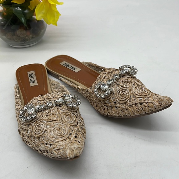 BiBi | Shoes | Bibi Lou Anthropologie Pointy Rope Mule Slip On Loafer ...